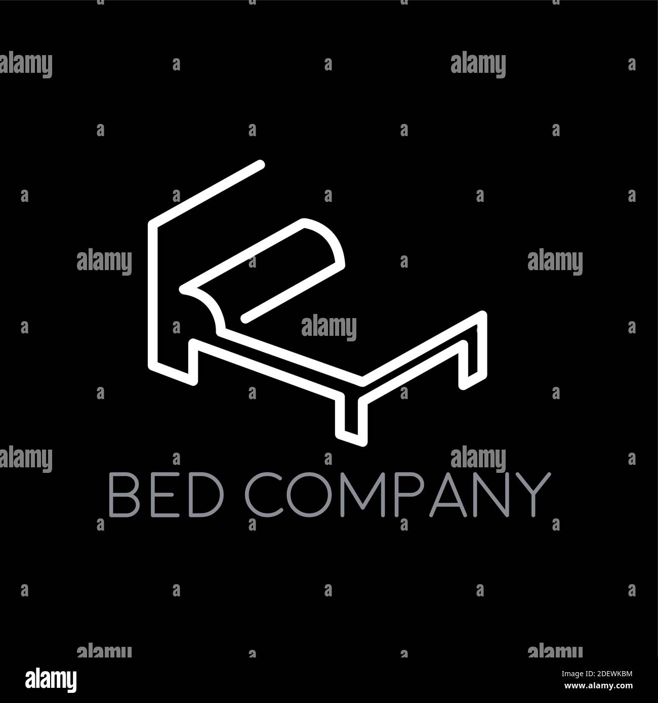 Vector sign stylized bed on black background Stock Vector Image & Art ...