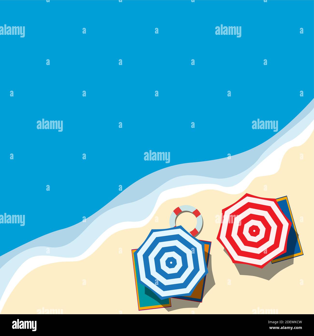 The beach from above Stock Vector Images - Alamy