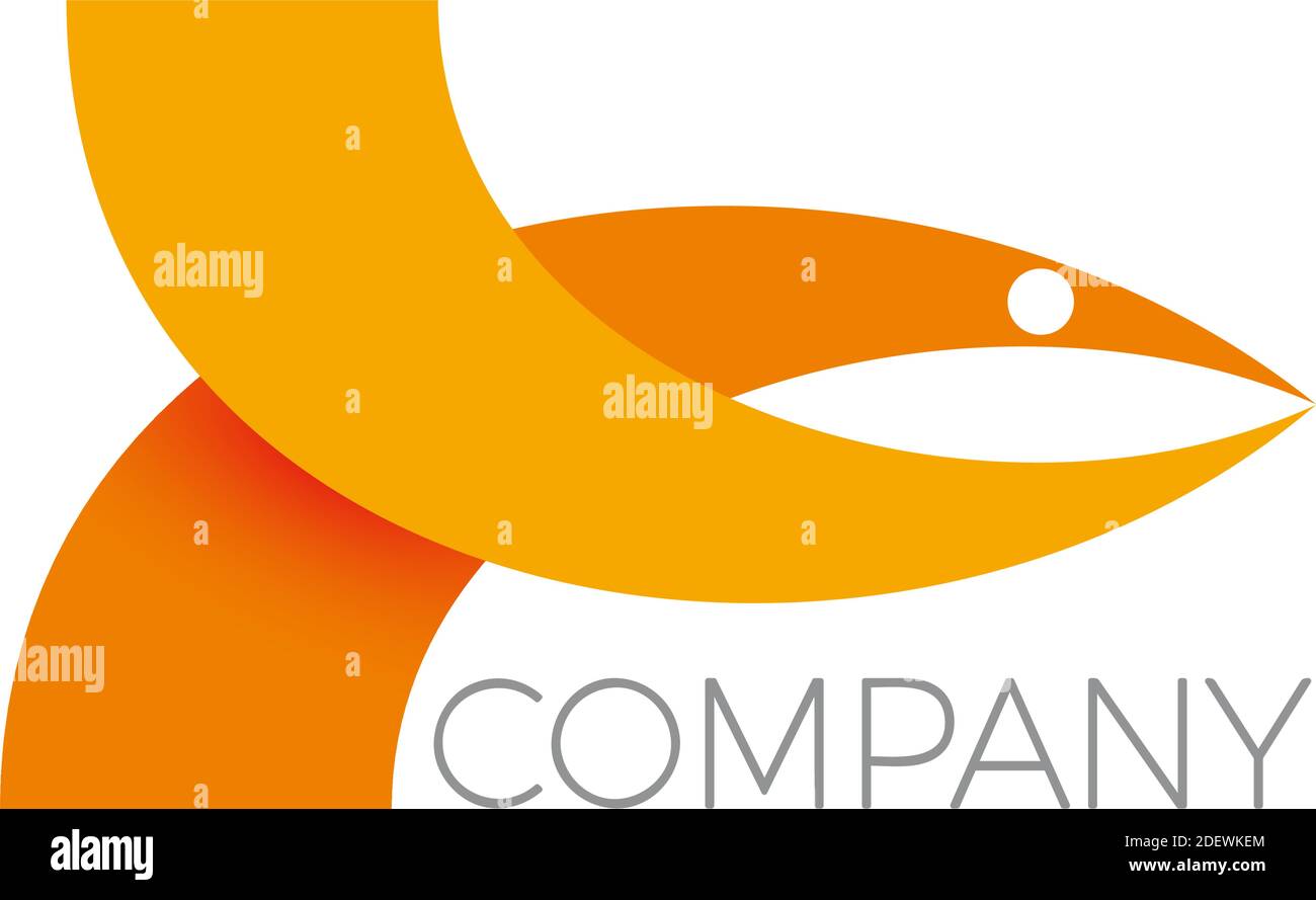 Vector orange fish in abstract shape Stock Vector Image & Art - Alamy