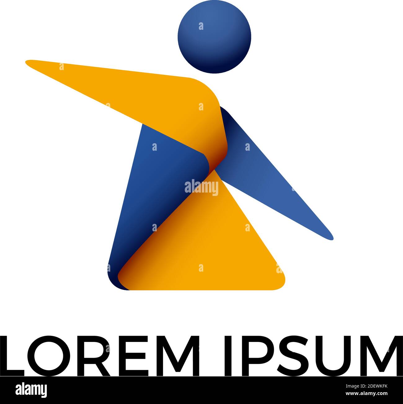 Vector abstract shape walking man Stock Vector Image & Art - Alamy