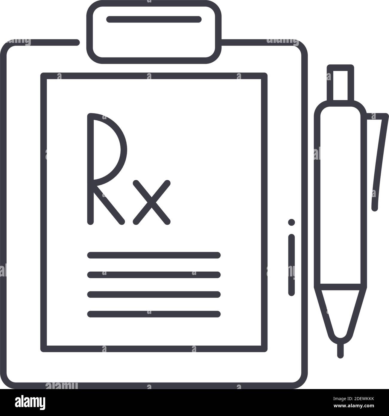 Medical recommendation icon, linear isolated illustration, thin line ...