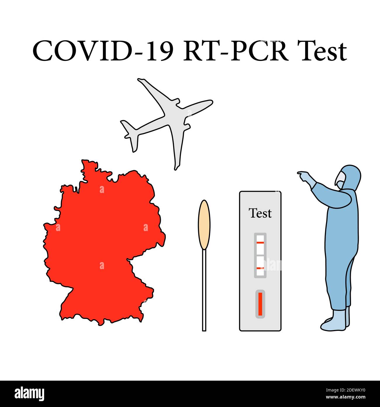 Vector illustration Carrying out RT PCR test to diagnose coronavirus ...