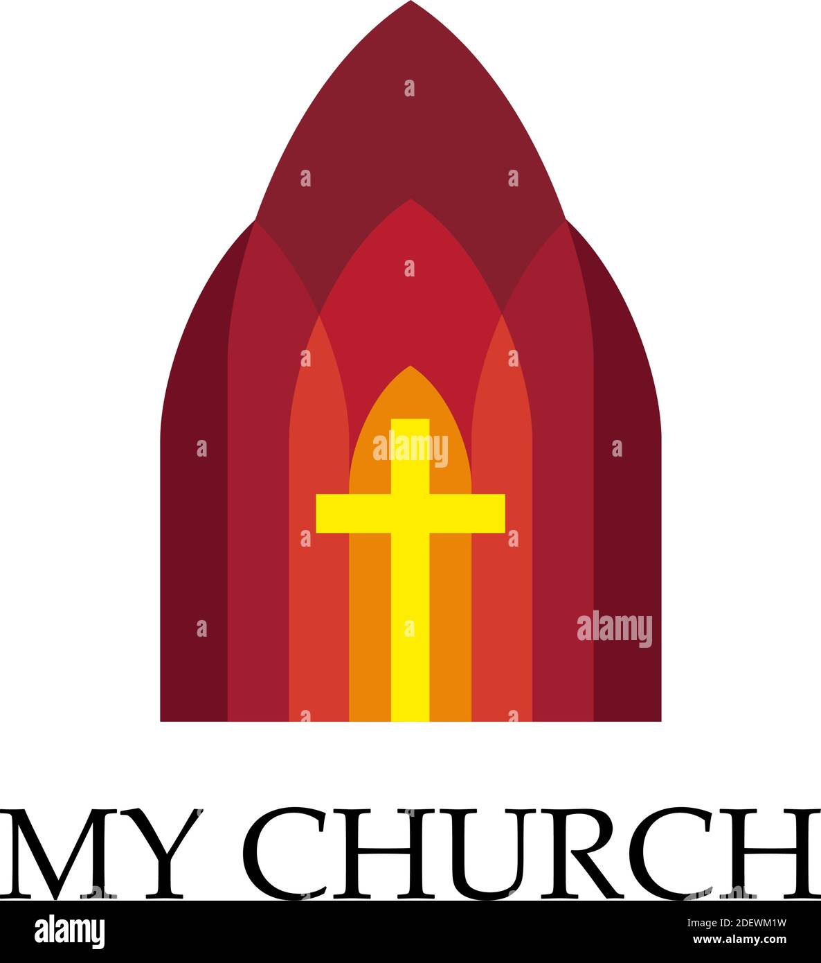 Interior of a church Stock Vector Images - Alamy