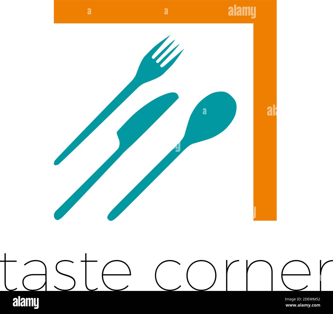 Vector sign abstract restaurant, taste corner Stock Vector Image & Art ...