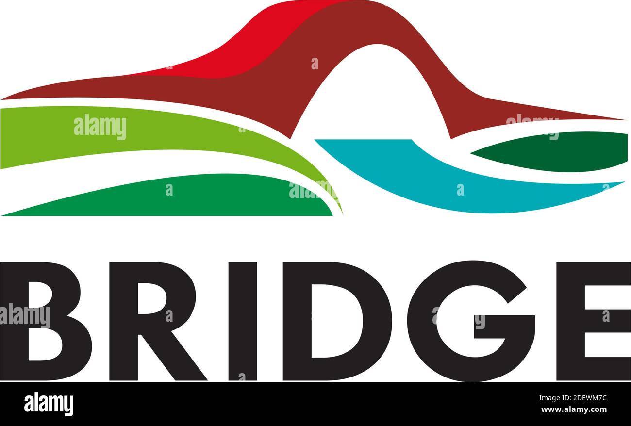 Vector abstract bridge, connection concept Stock Vector Image & Art - Alamy