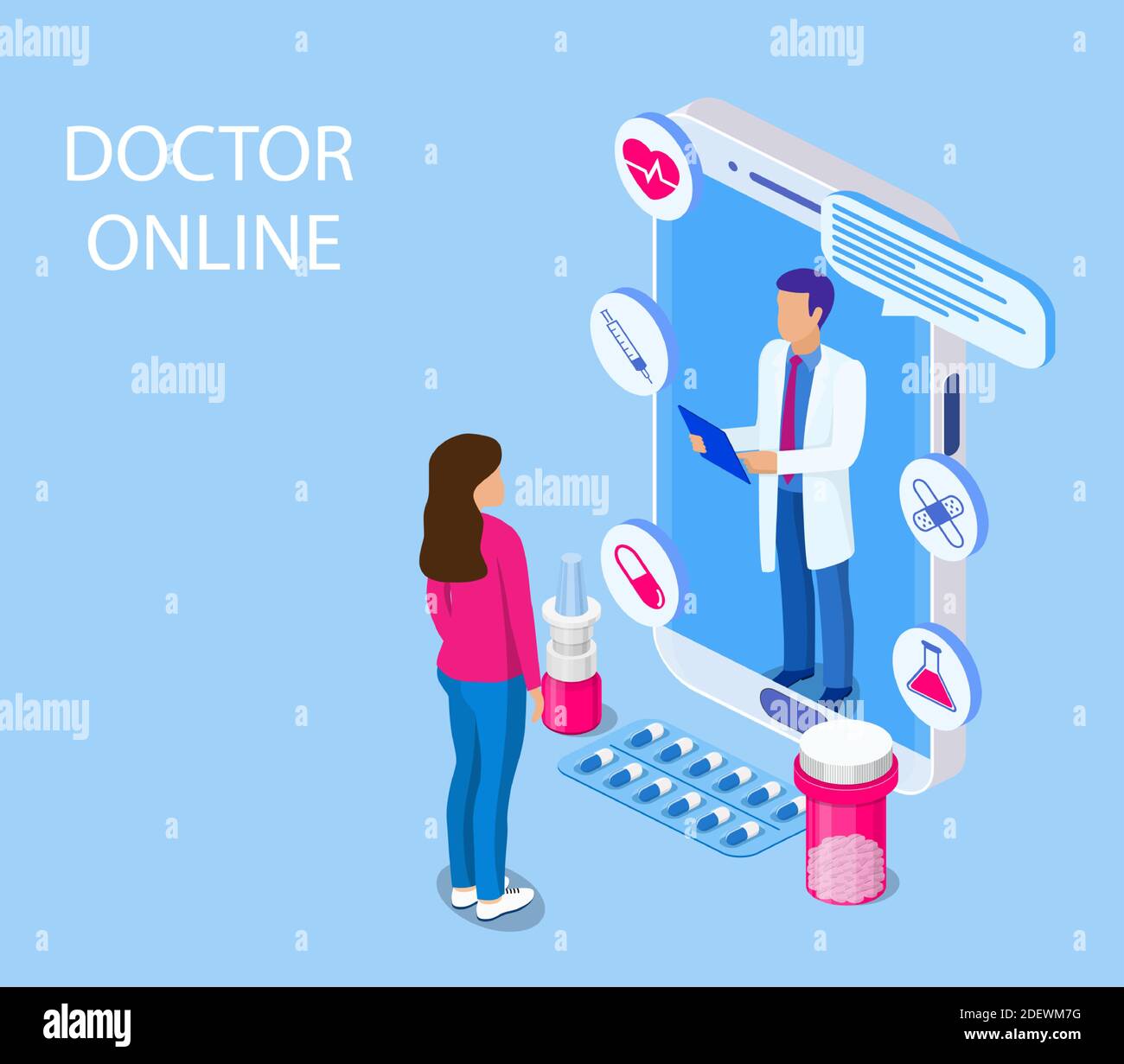 Medicine healthcare technology concept doctor Stock Vector Images - Alamy