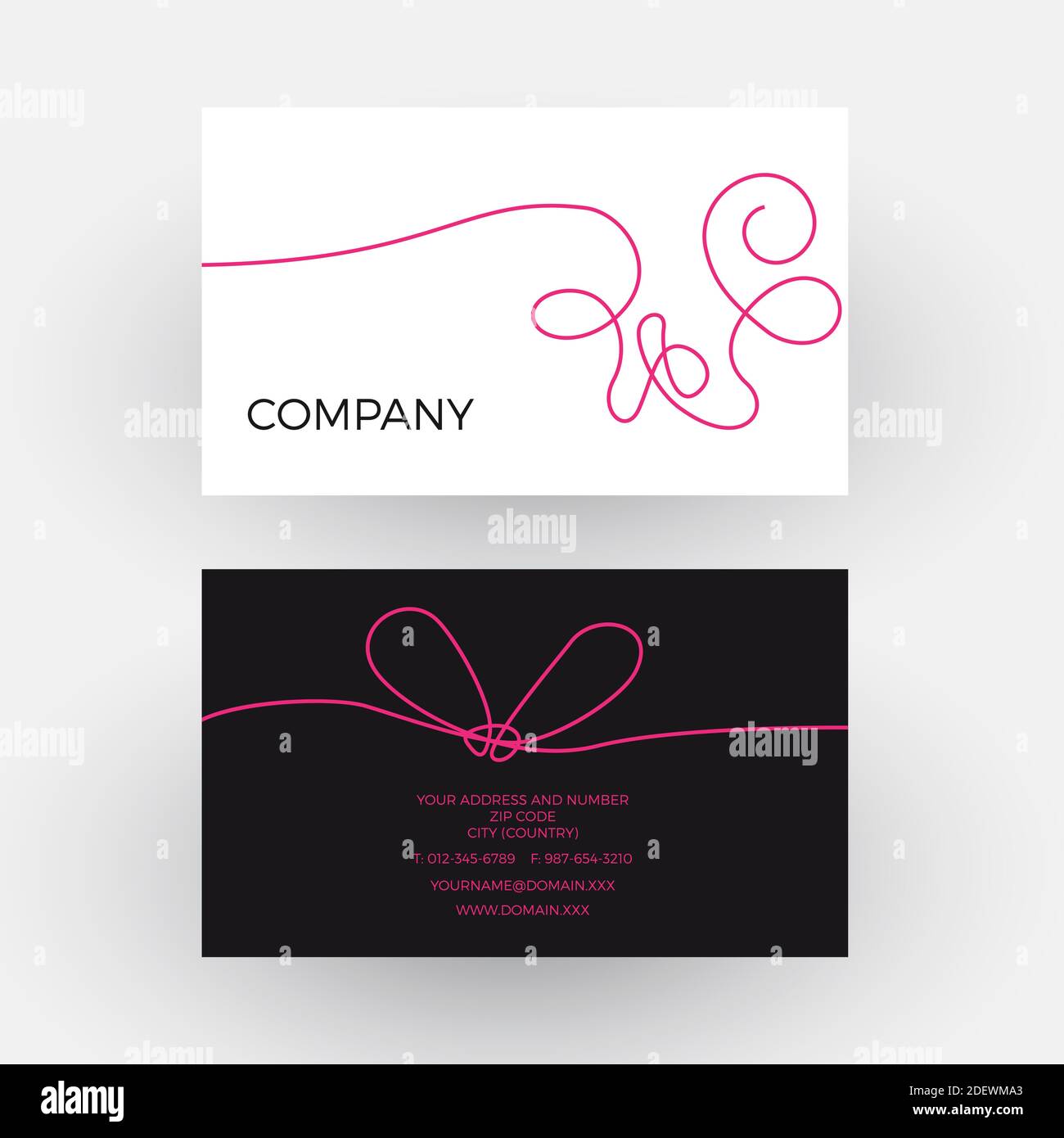 Vector abstract woolen thread. Business card Stock Vector Image & Art ...