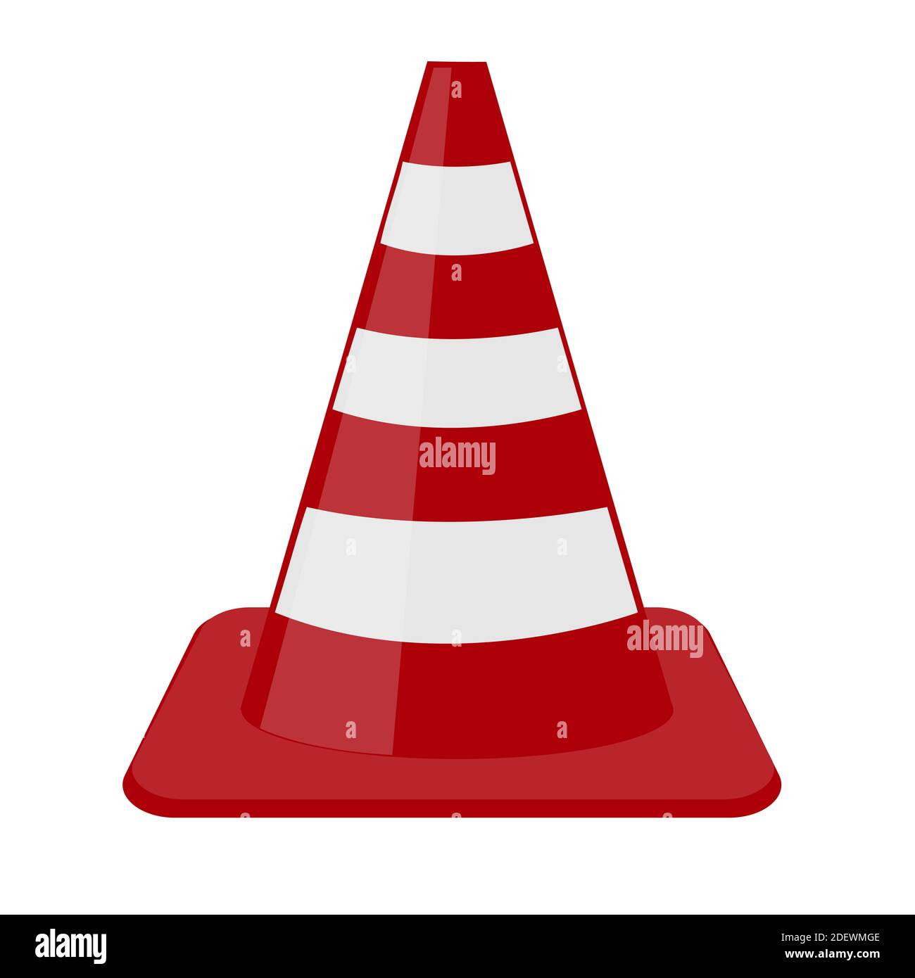 Traffic cone red and white on a transparent background Stock Vector ...