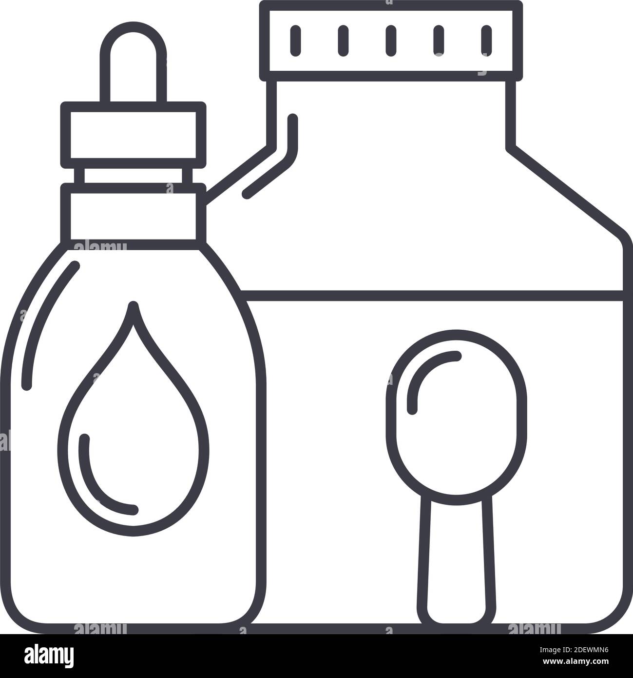 Medical mixture icon, linear isolated illustration, thin line vector ...