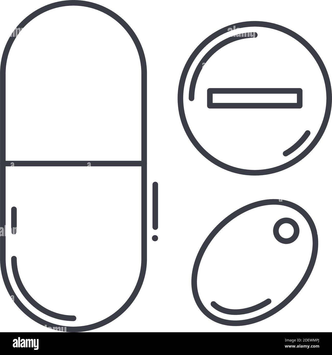 Medical drug icon, linear isolated illustration, thin line vector, web ...