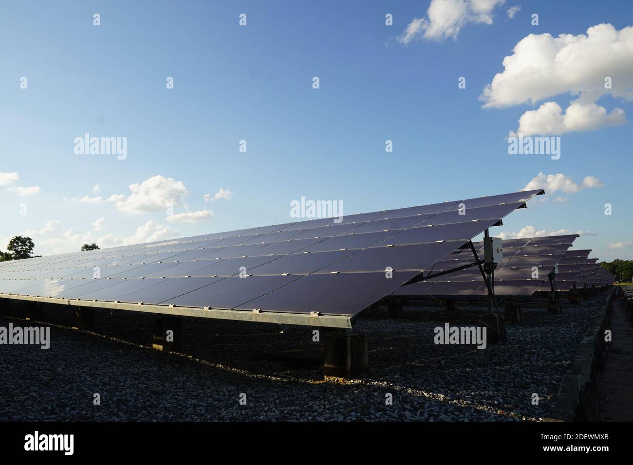 The view of the solar farm(solar panel), alternative electricity source ...