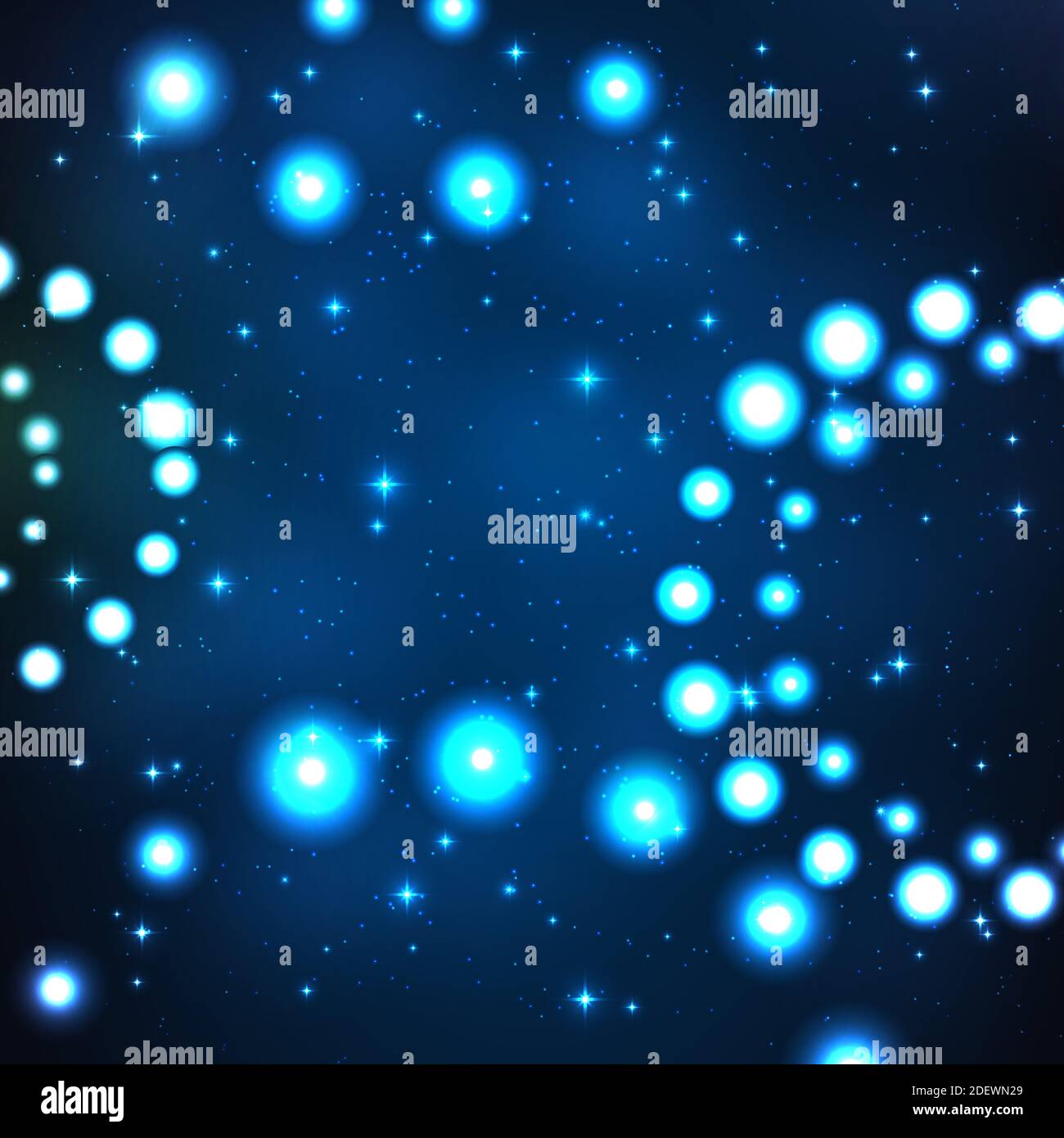 Abstract Magic Light on Blue Background Illustration Stock Photo - Alamy