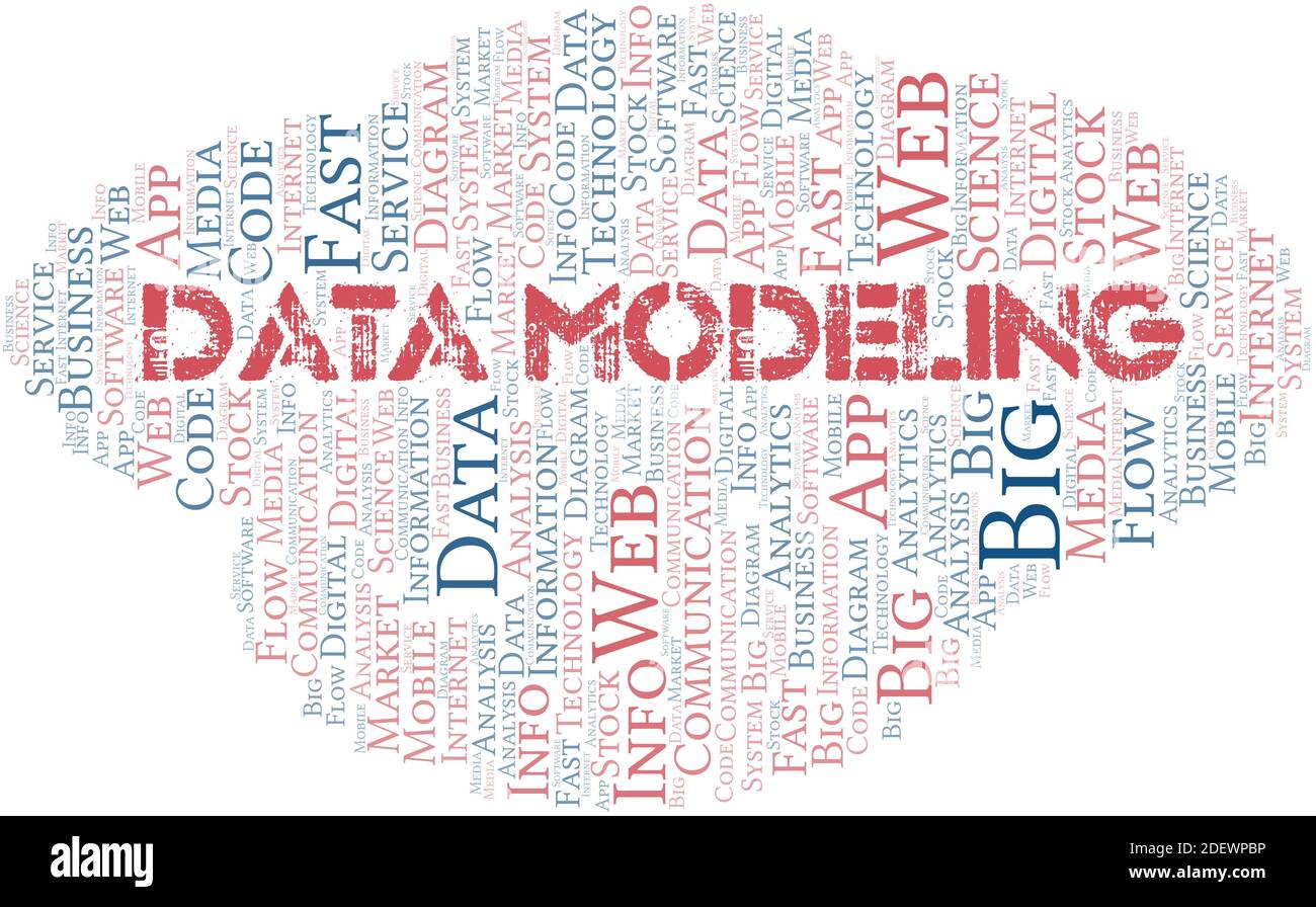 Data Modeling vector word cloud, made with the text only Stock Vector ...