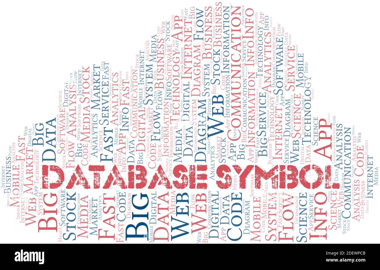 Database Symbol Vector Word Cloud Made With The Text Only Stock Vector Image And Art Alamy