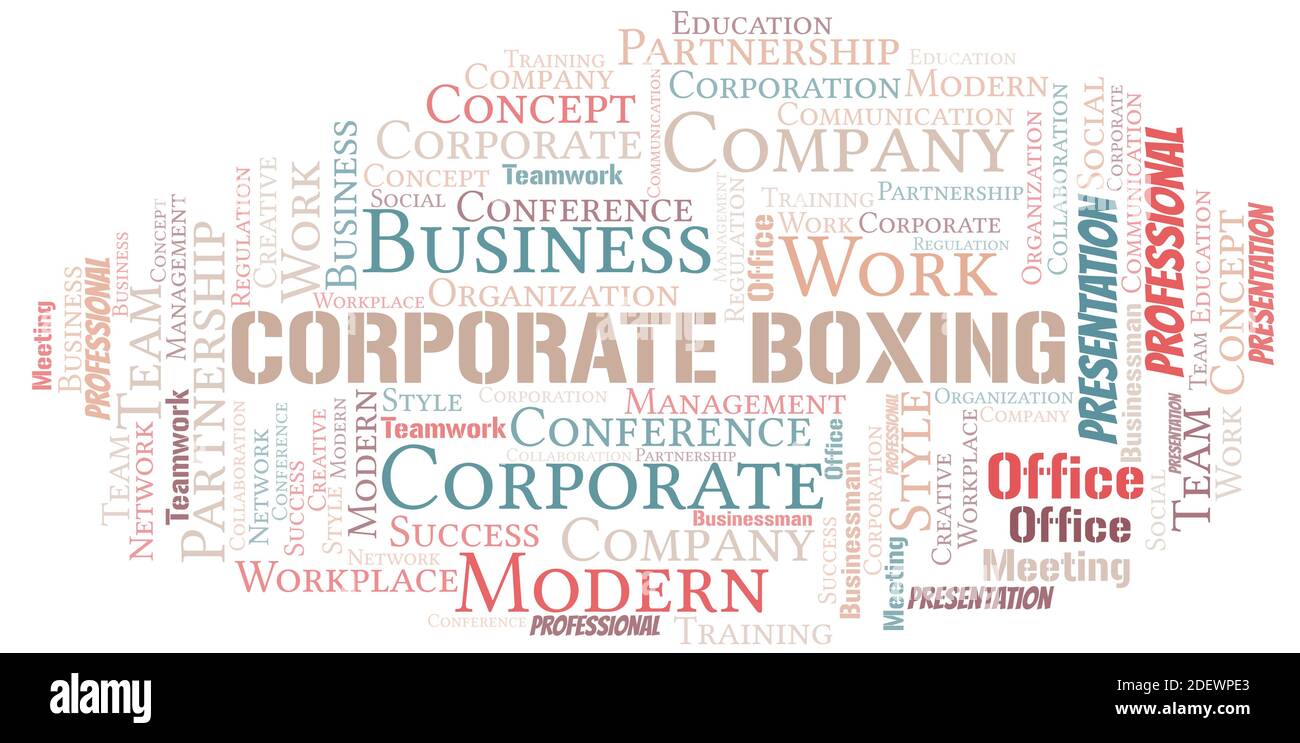Corporate Boxing vector word cloud, made with the text only Stock ...