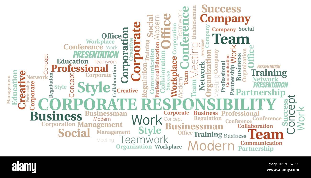 Responsibility word cloud concept. Collage made of words about ...
