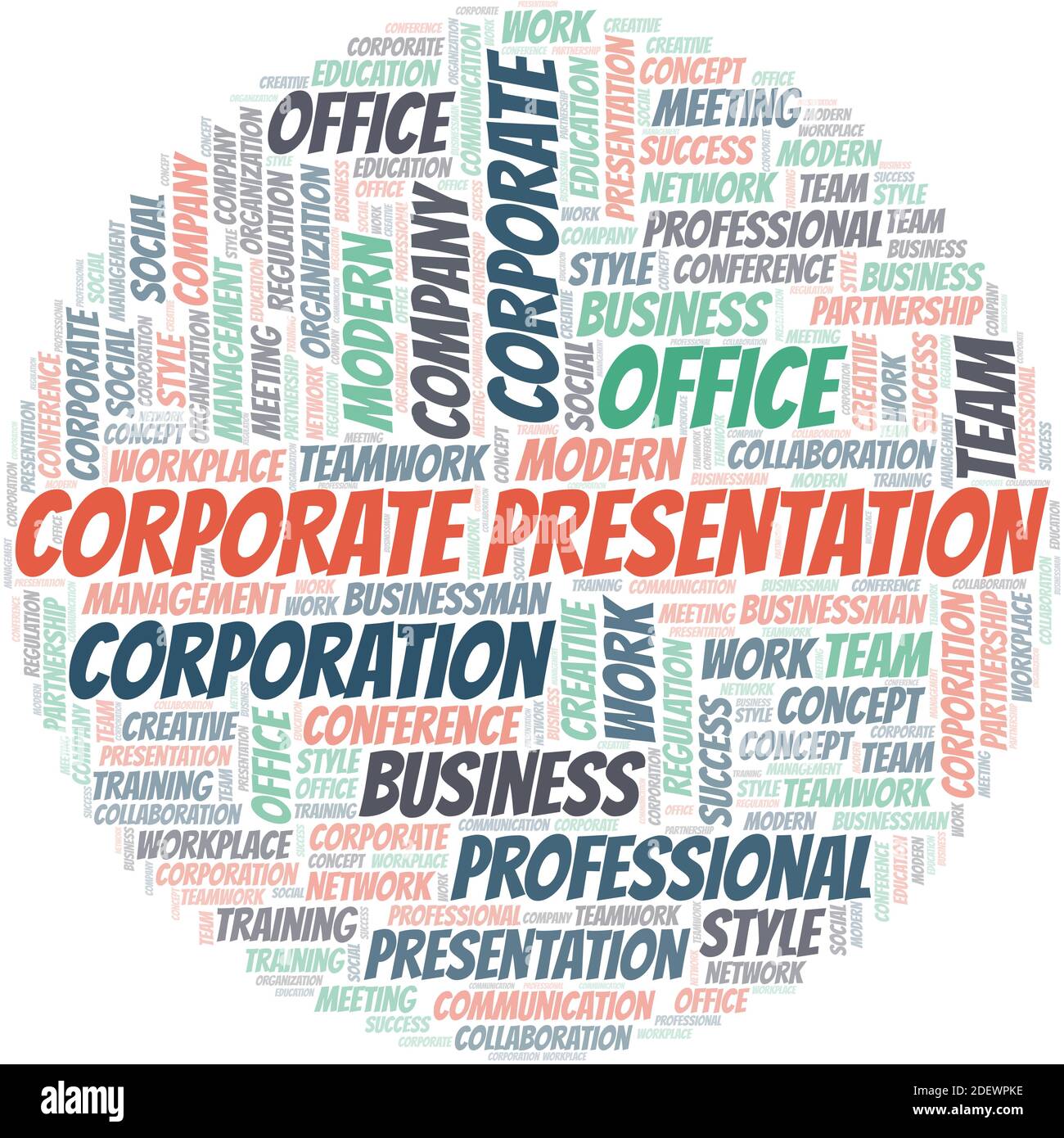 Corporate Presentation vector word cloud, made with the text only Stock ...