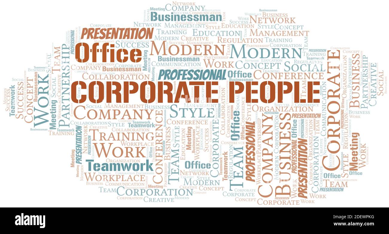 Corporate People vector word cloud, made with the text only Stock ...