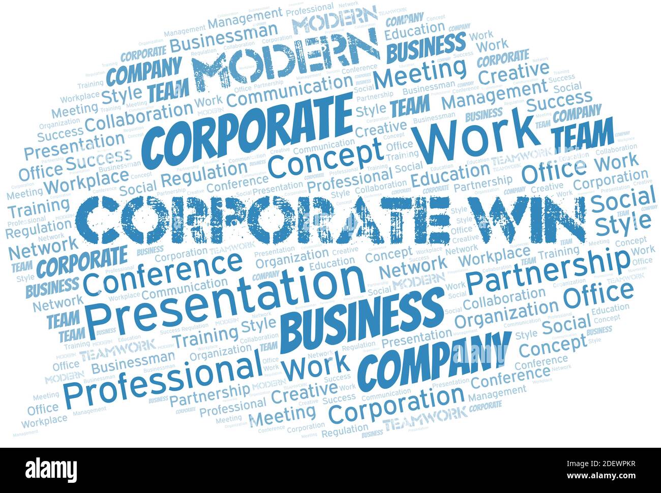 Corporate Win vector word cloud, made with the text only Stock Vector ...