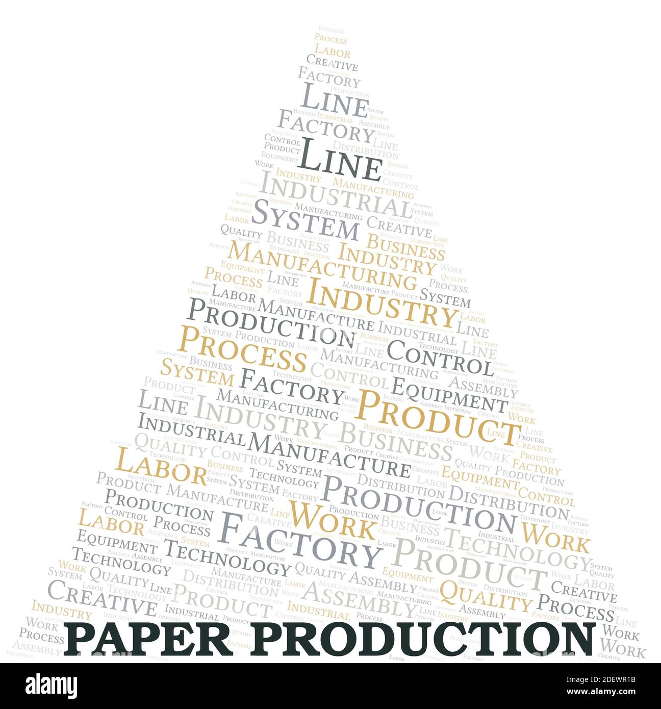 Paper Production word cloud create with the text only Stock Vector ...