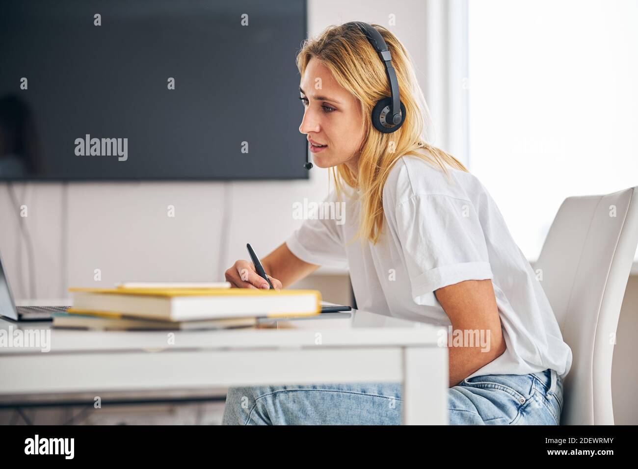 Artist applying a graphics tablet for digital art Stock Photo - Alamy