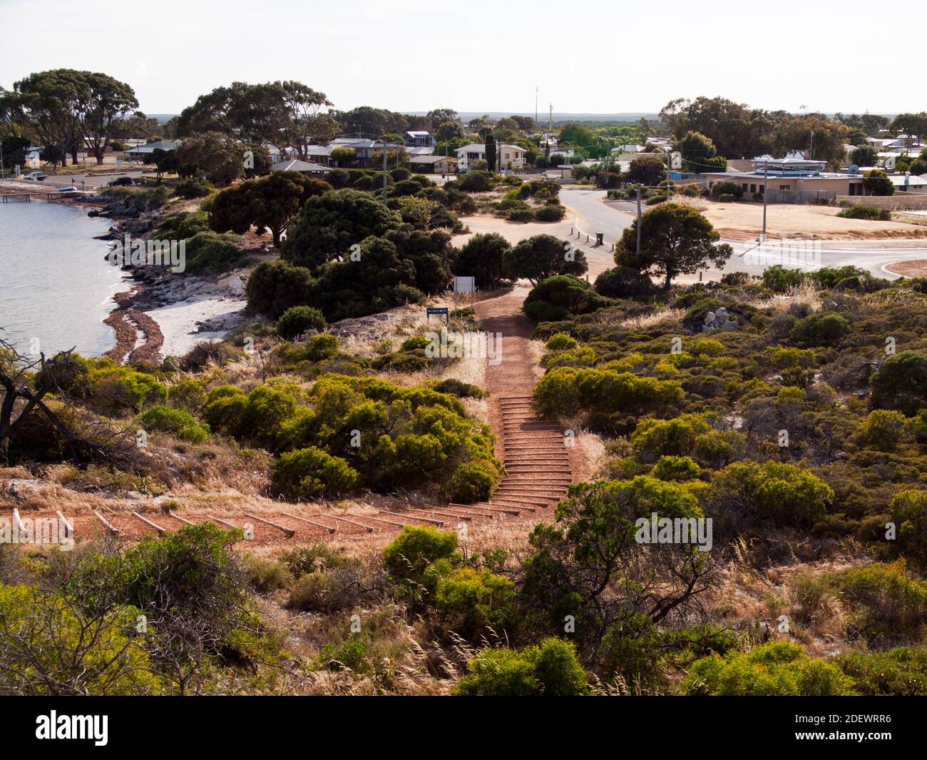The small fishing village of Leeman seen from the town lookout, Western ...
