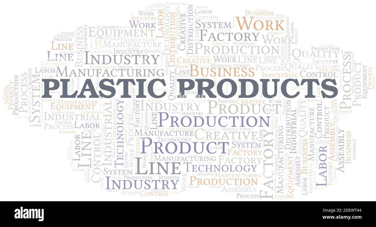 Plastic Products word cloud create with the text only Stock Vector ...