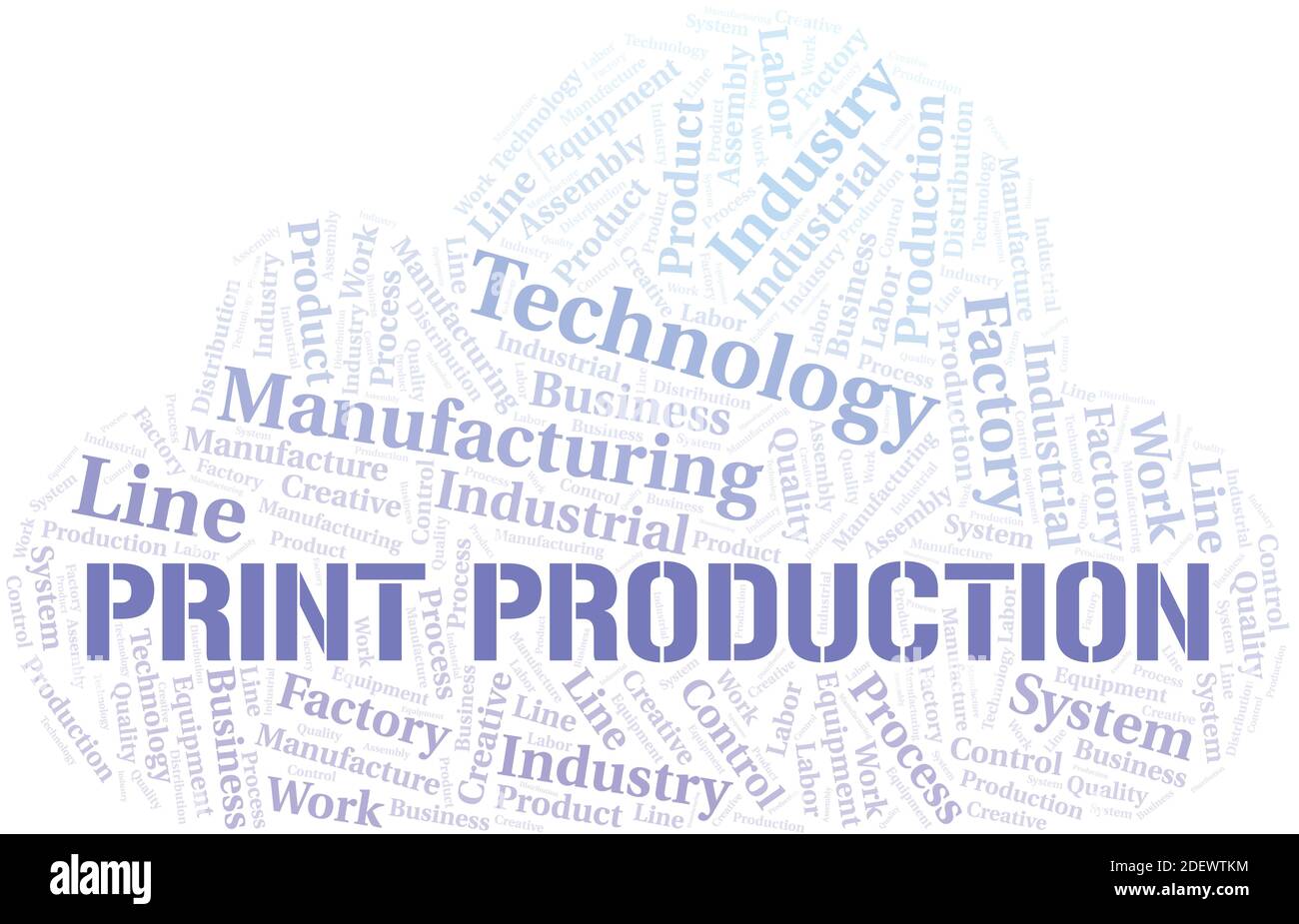 Print Production word cloud create with the text only Stock Vector ...