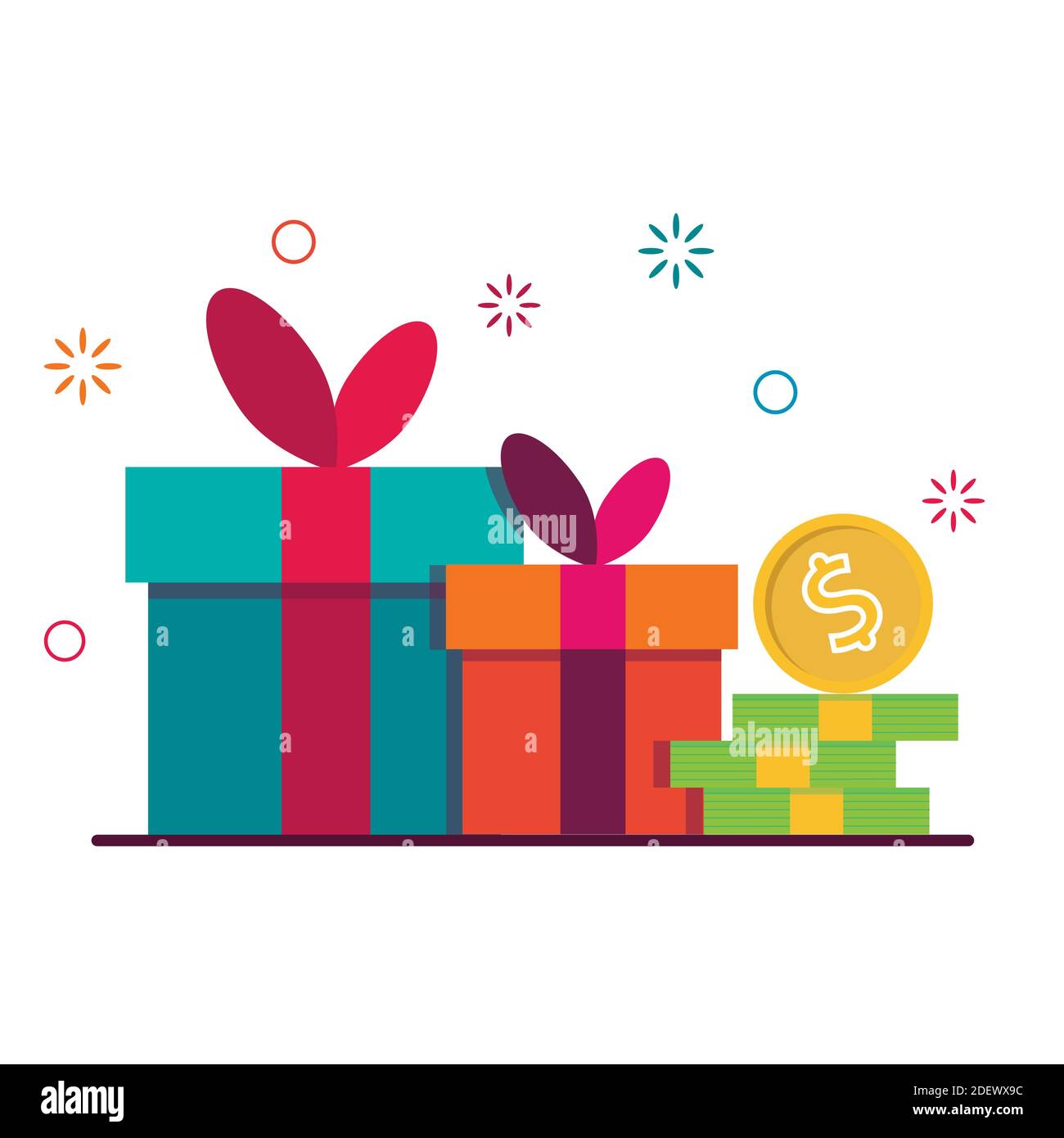 Gift box for the holiday. Symbol of loyalty and reward program. Online ...