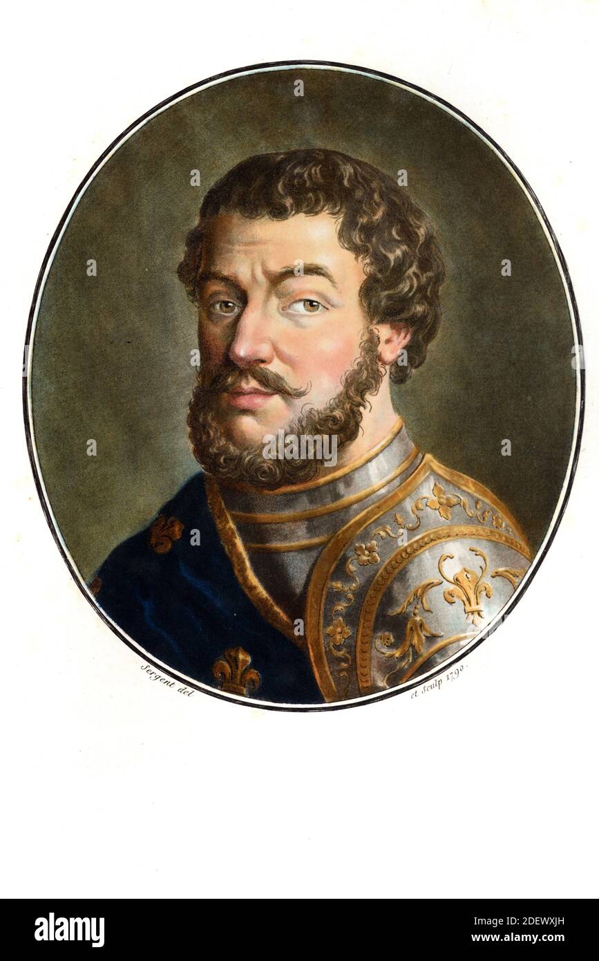 Portrait of Philip II of France, Philip Augustus (1165-1223) King of ...