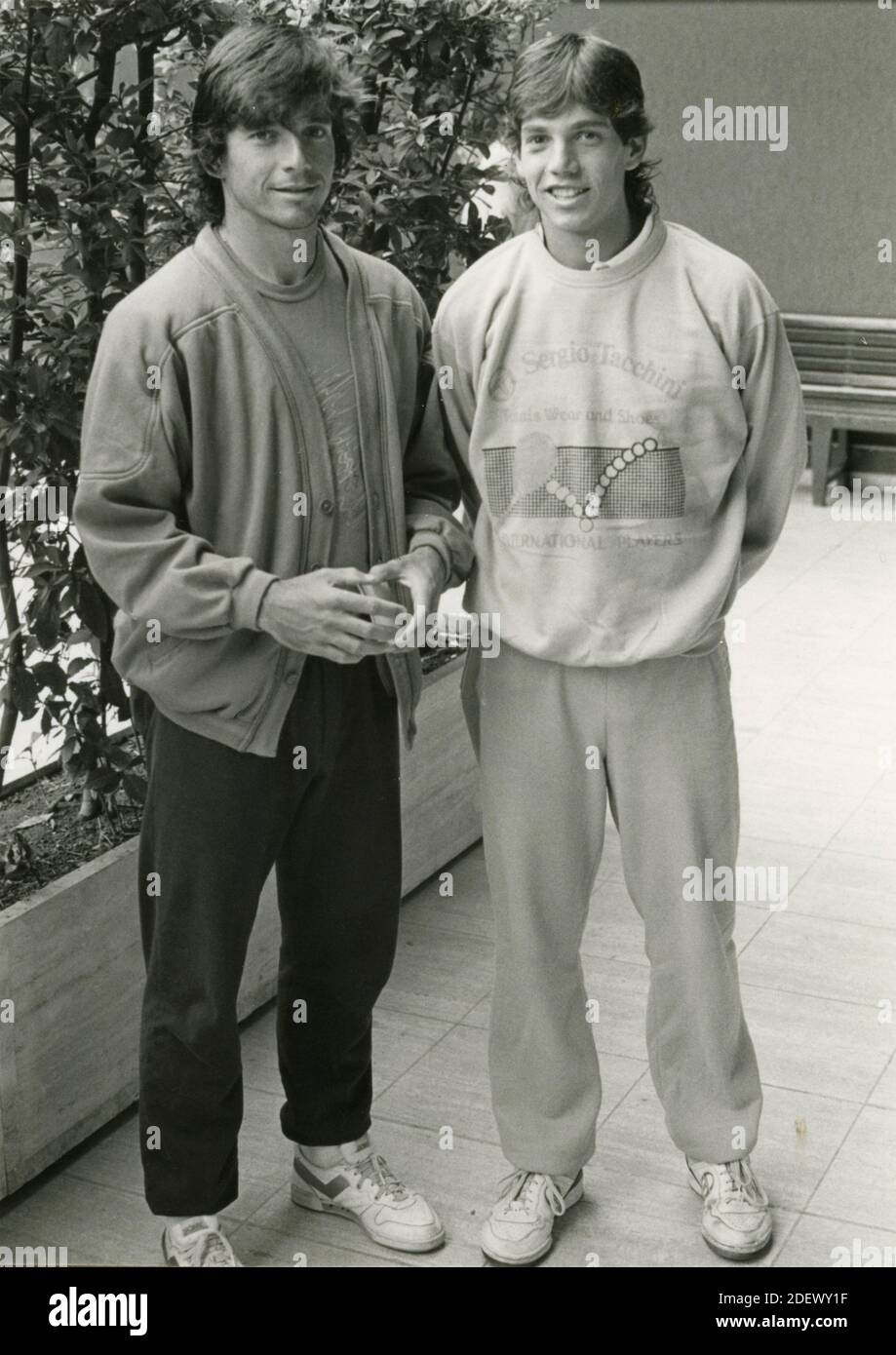 American tennis player Jimmy Arias (left), 1980s Stock Photo - Alamy