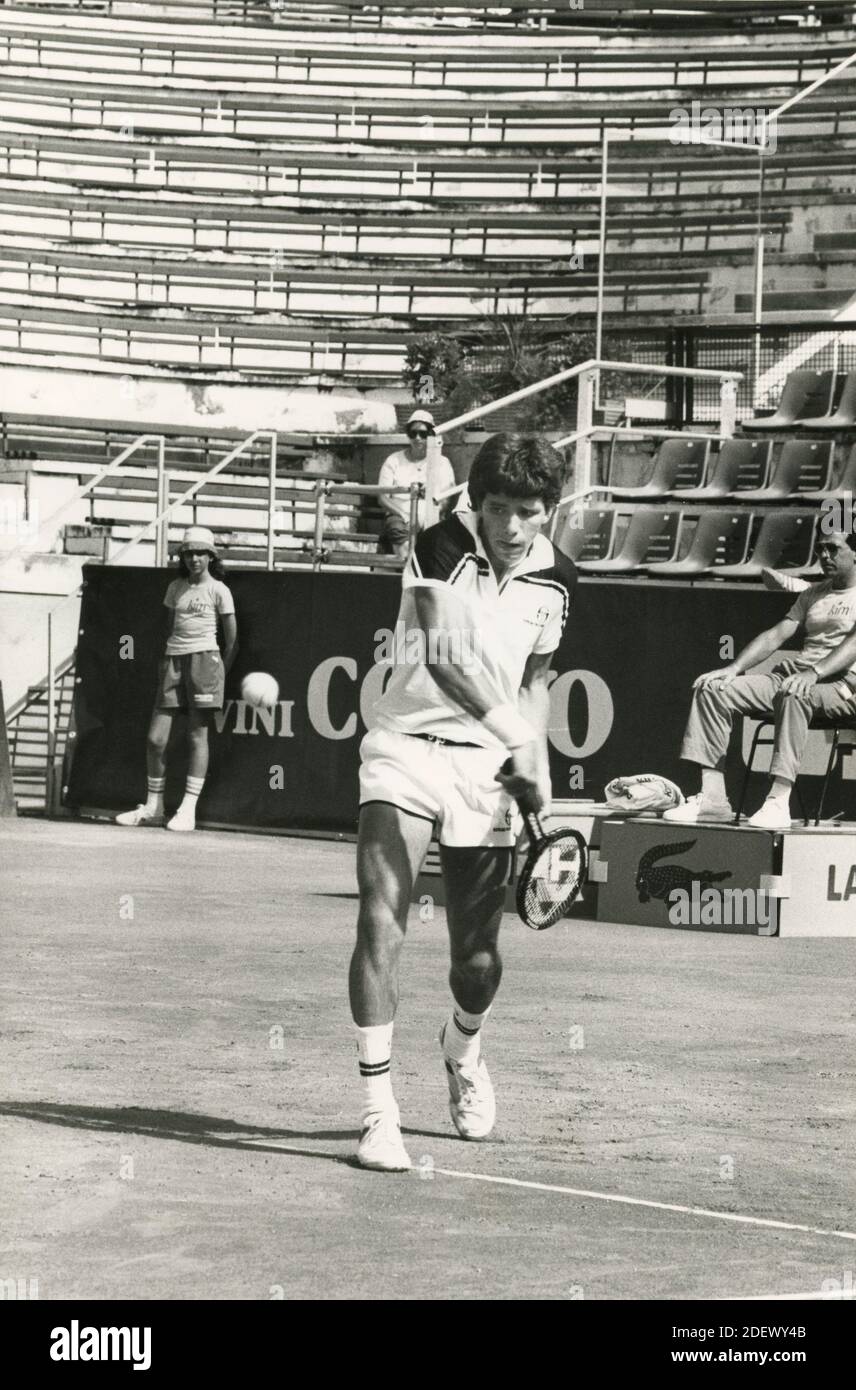 American tennis player Jimmy Arias, Italian Open 1983 Stock Photo - Alamy