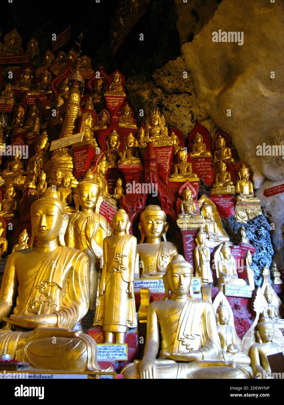 The temple in Pindaya caves, Myanmar Stock Photo - Alamy