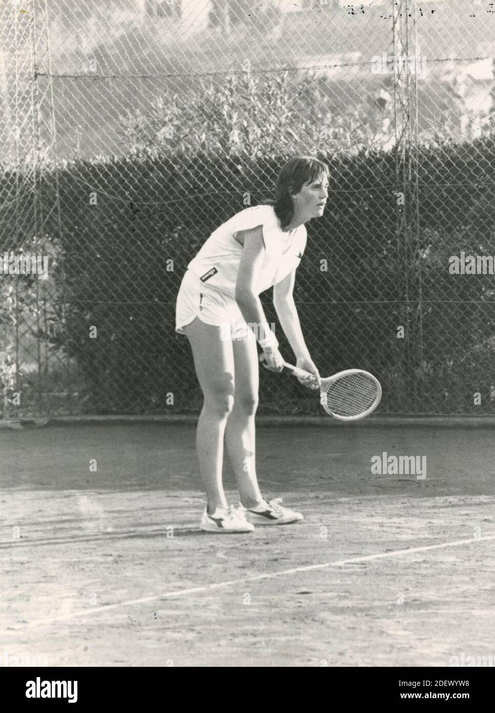 Italian tennis player Elena Falappa, 1980s Stock Photo - Alamy