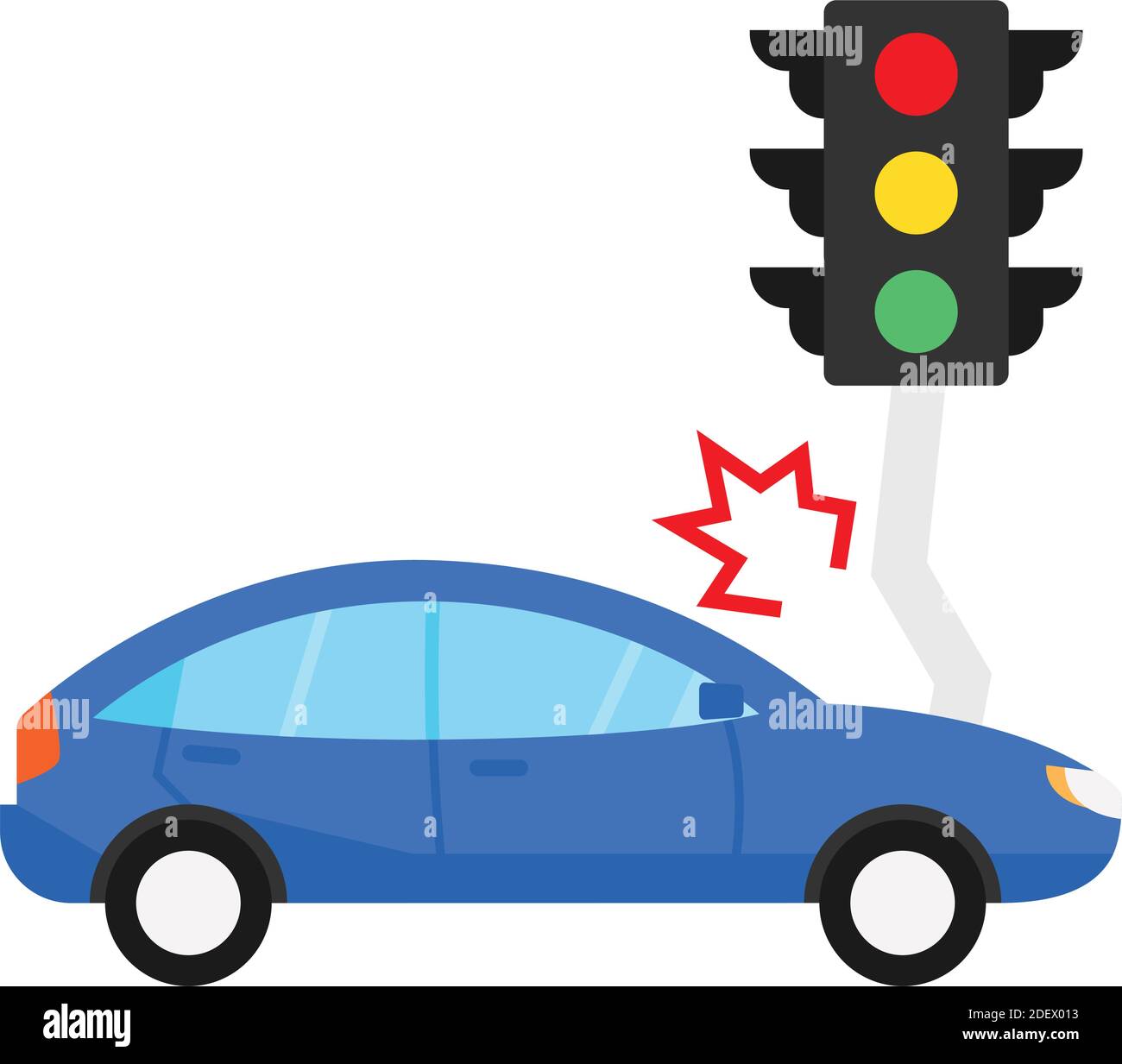 Car collision with traffic signals icon hi-res stock photography and ...