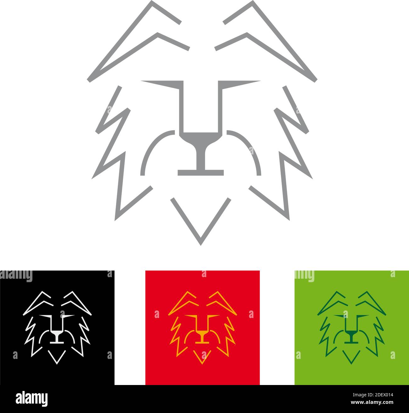 Vector abstract isolated lion, geometric shape Stock Vector Image & Art ...