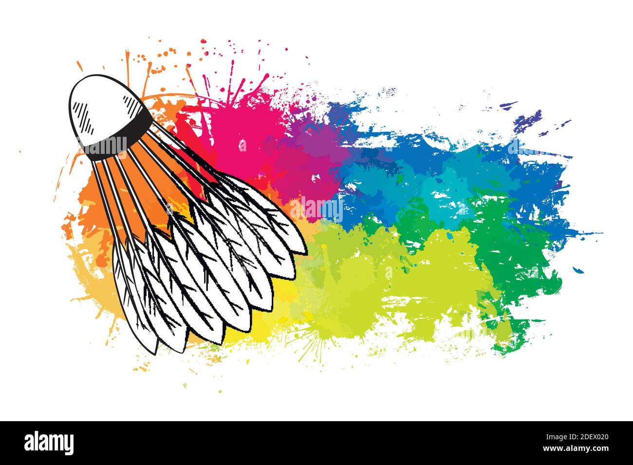 Badminton birdie sketch Stock Vector Images - Alamy