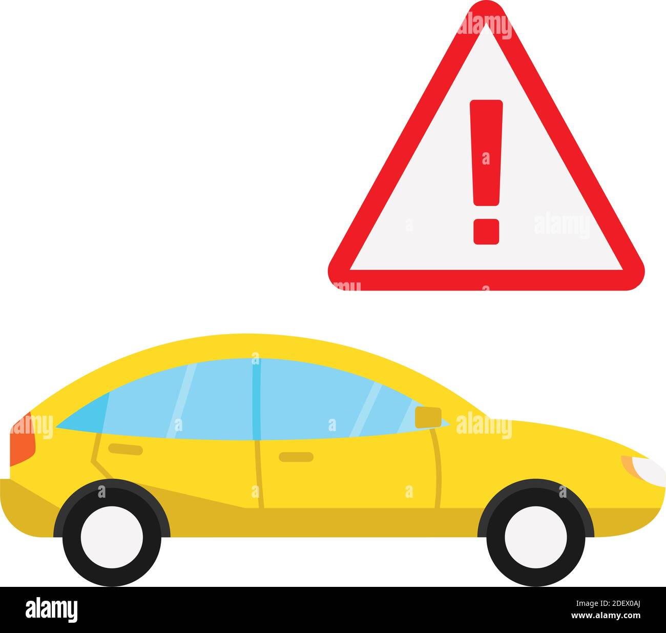 Exclamation with car Stock Vector Images - Alamy