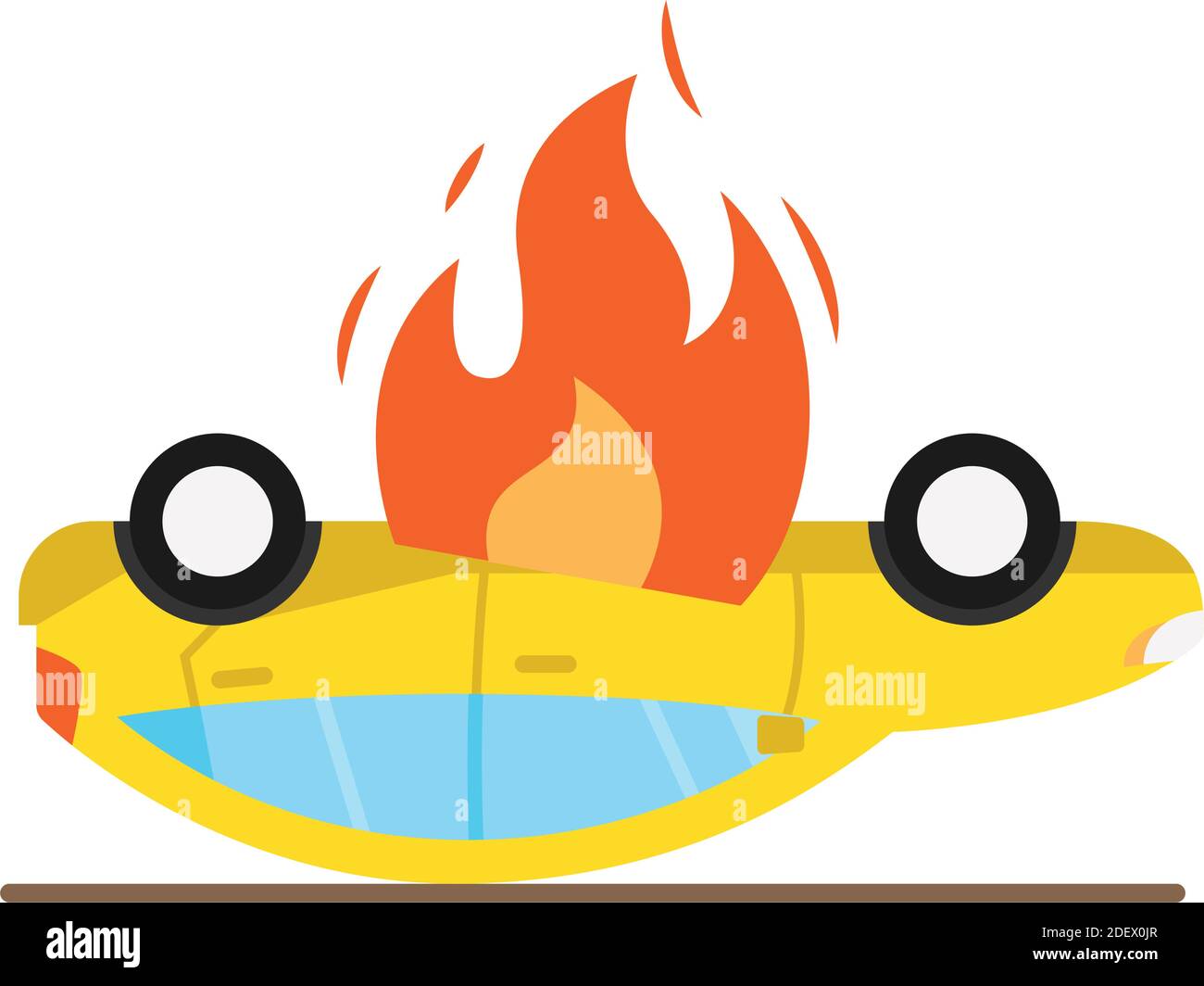 Flaming from car engine Isolated Vector icon that can be easily ...