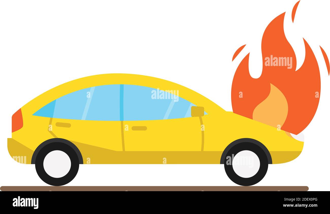 Car engine flaming icon Cut Out Stock Images & Pictures - Alamy