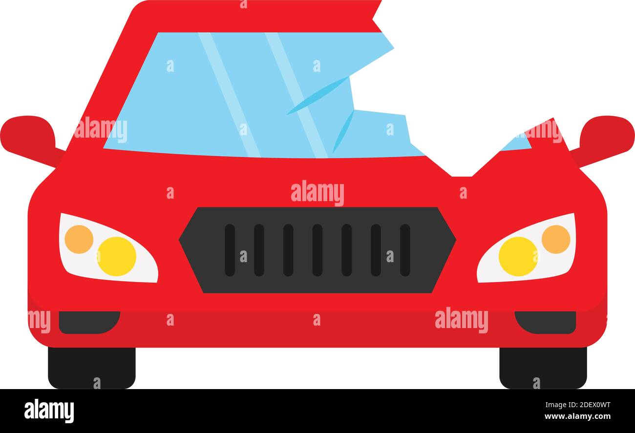 Car side wreck Isolated Vector icon that can be easily modified or ...