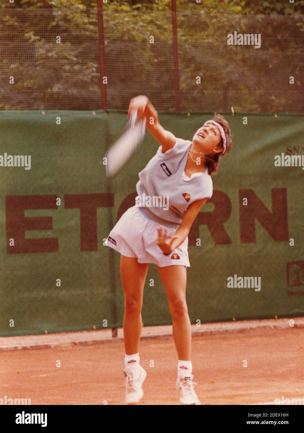 Italian tennis player Simona D'Andrea, Terminillo 1984 Stock Photo - Alamy