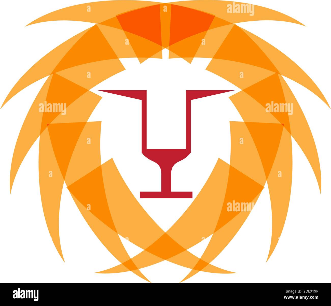 Vector abstract isolated lion, geometric shape Stock Vector Image & Art ...