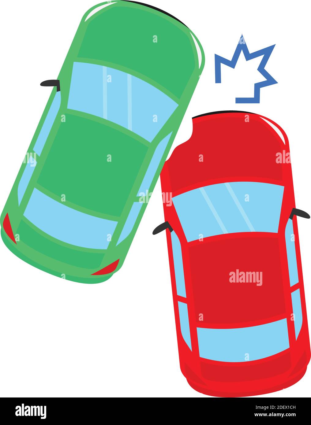 Two cars collide corner Isolated Vector icon that can be easily ...