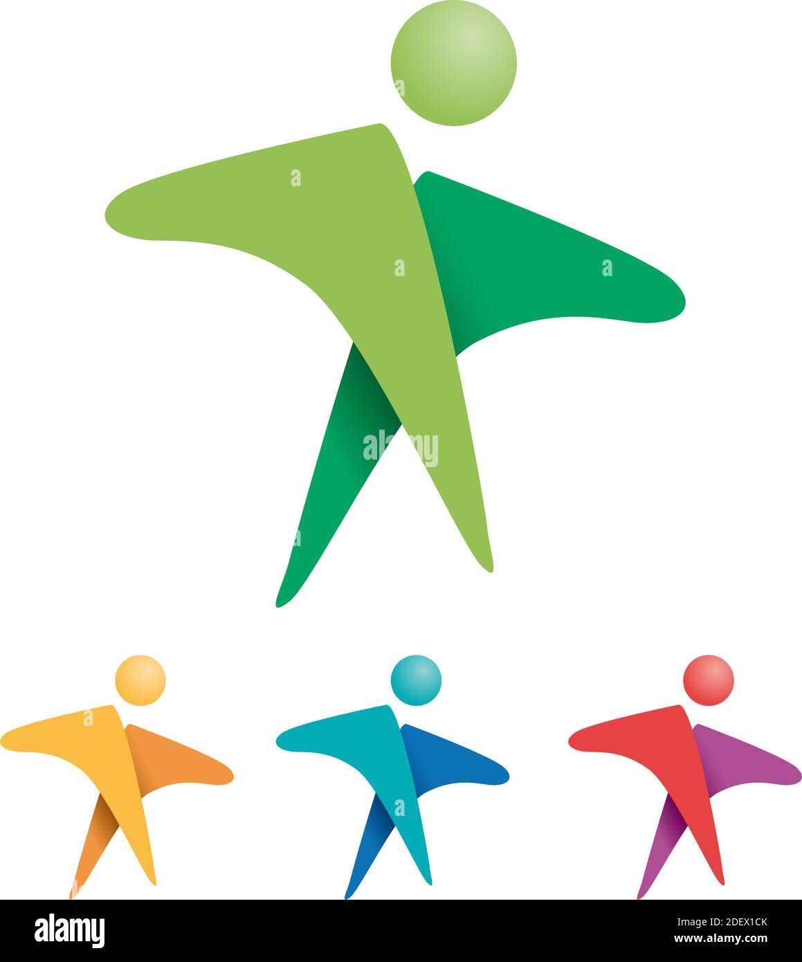 Logo people walking vector hi-res stock photography and images - Alamy