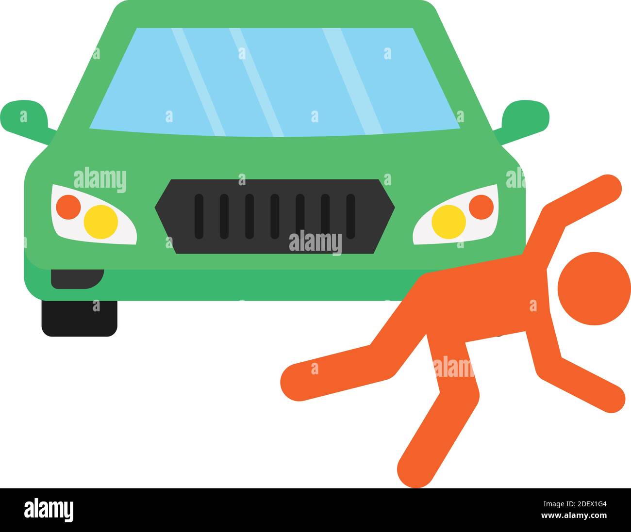 Man collide with car icon hi-res stock photography and images - Alamy