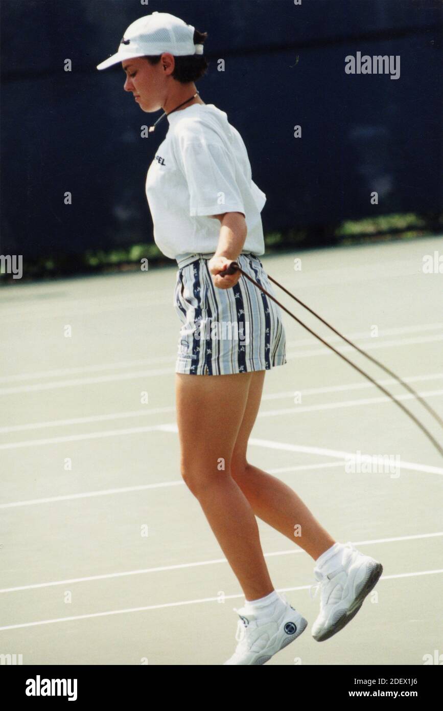 Swiss tennis player Martina Hingis, 1998 Stock Photo - Alamy