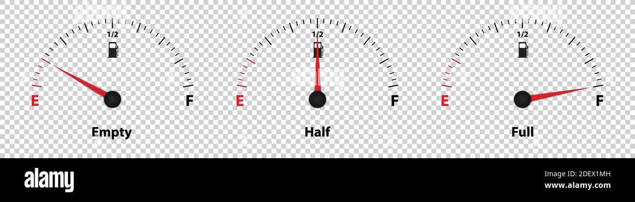 Car fuel gauge half full Stock Vector Images - Alamy