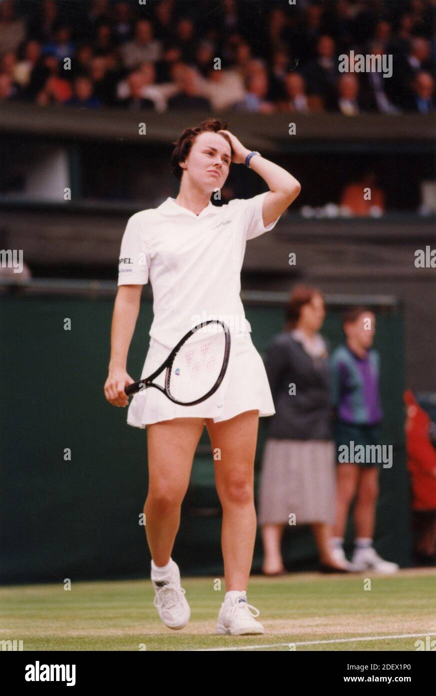Swiss tennis player Martina Hingis, Wimbledon, UK 1998 Stock Photo - Alamy