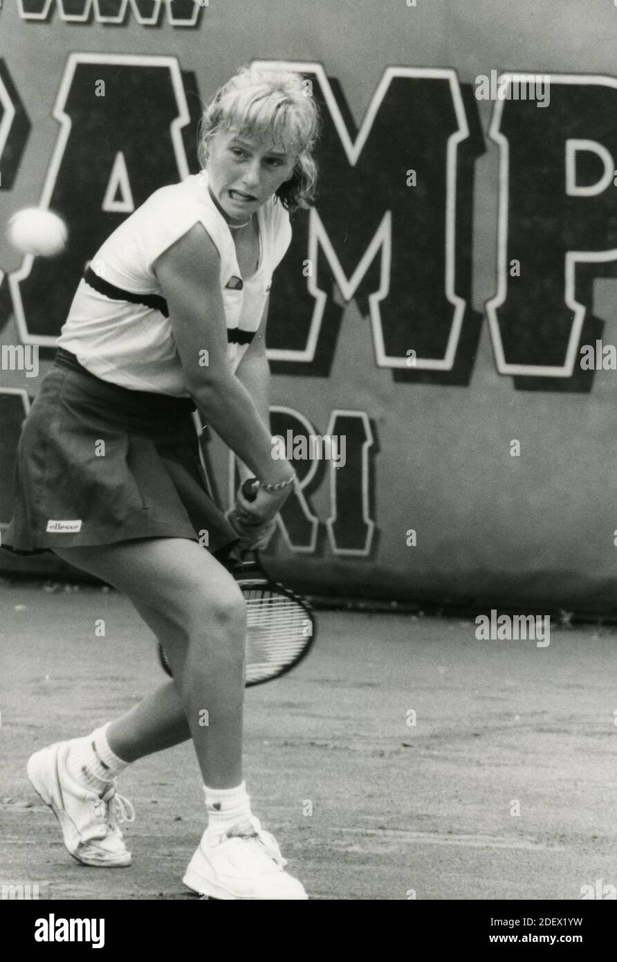 American tennis player Erika deLone, 1988 Stock Photo - Alamy
